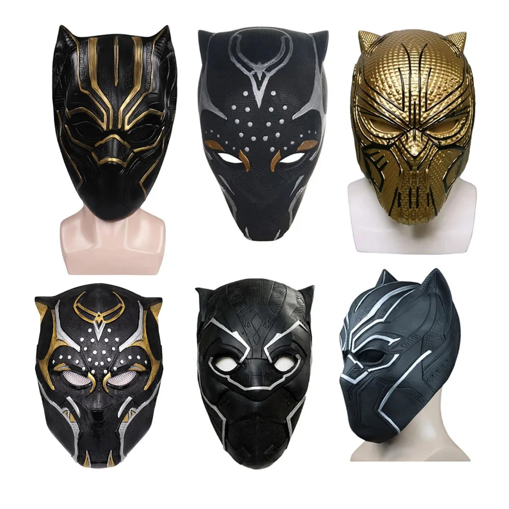 New-Black-Mask-Panther-Wakanda-Forever-Cosplay-Latex-Masks-Helmet ...