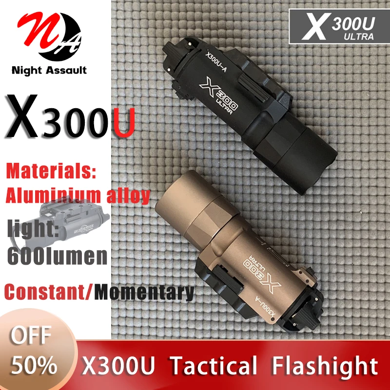 Tactical-Surefir-X300U-Flashlight-White-LED-Strobe-Hunting-Pistol ...