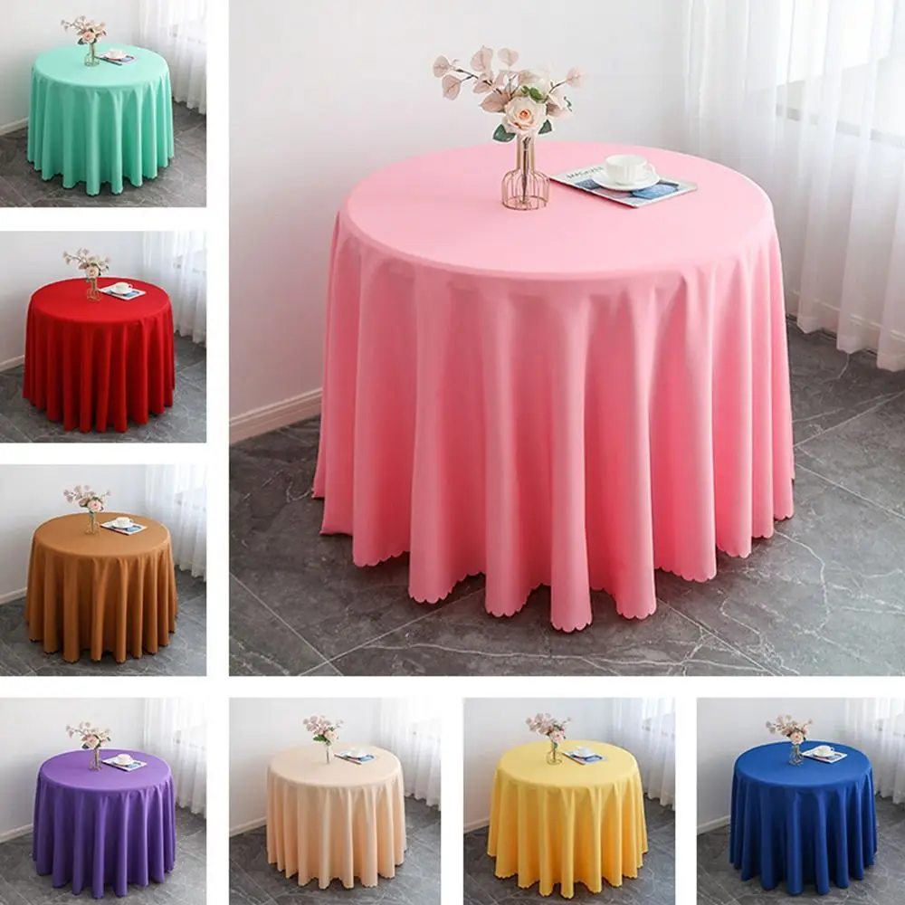 160CM-Round-Tablecloth-Solid-Color-Table-Cloth-For-Home-Decor ...