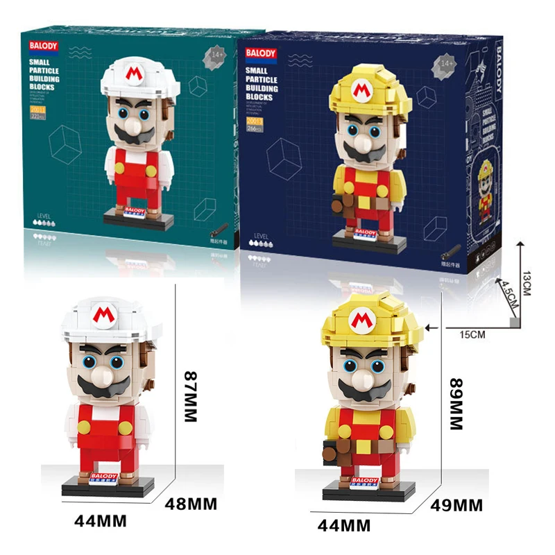 Mario-Bros-Yoshi-Bricks-modelo-MINI-square-head-Mario-series-of ...