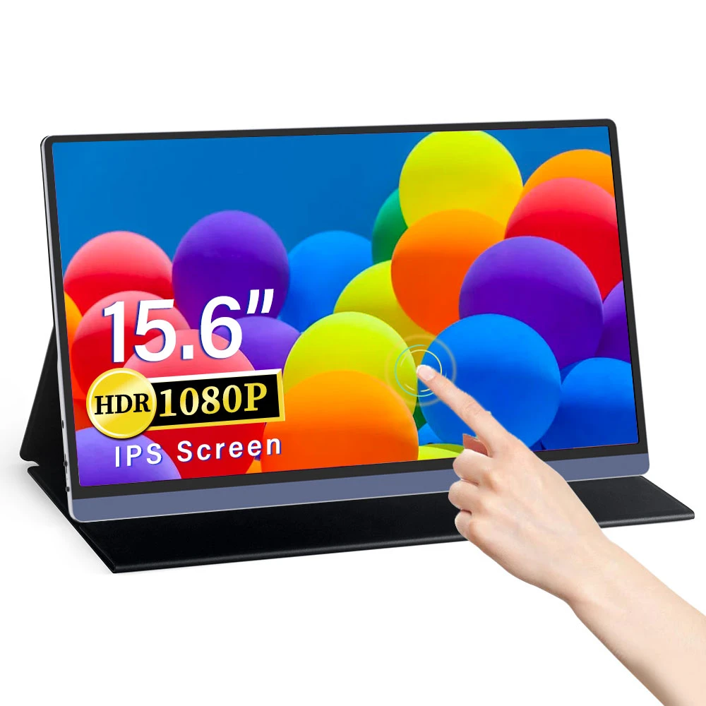 15.6 Inch IPS Portable Monitor 1920 x 1080 Touch Screen LCD Gaming HDMI ...