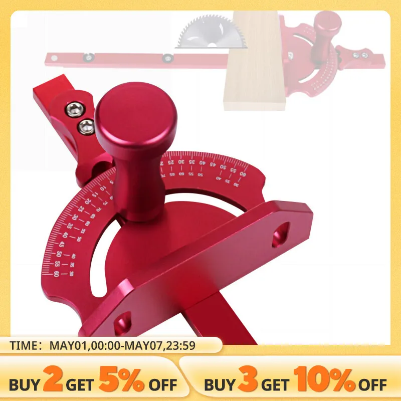 Miter-Gauge-W-Fixed-Angle-Gear-Shifting-Hole-Aluminium-Universal-Table ...