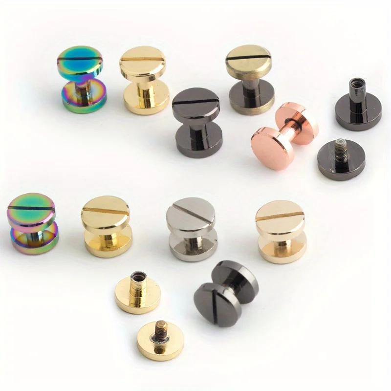 10PCS-11X5-8mm-metal-solid-brass-double-sided-screw-copper-nails-rivets ...