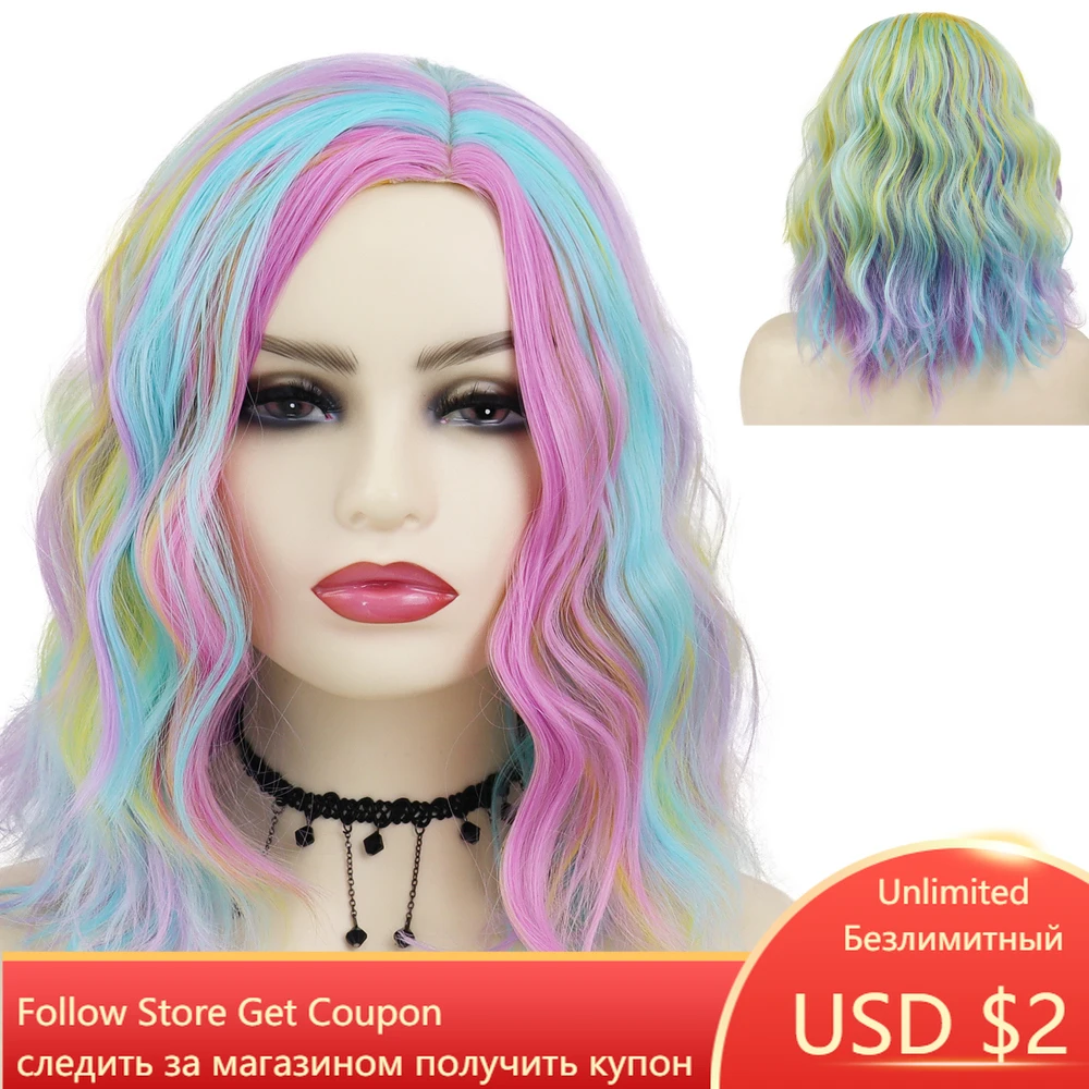 Gnimegil Lolita Wig For Girl Cosplay Wig Colorful Wigs For Women Synthetic Fiber Shoulder Mix ...