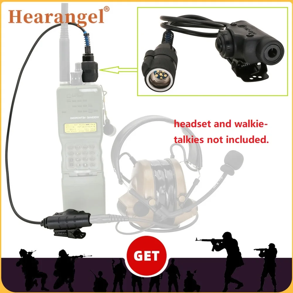Tactical-PTT-U94-V2-Ptt-6-Pin-for-PRC152-148-Walkie-Talkie-Compatible ...