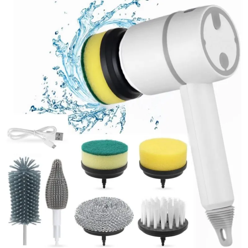 Multifunctional-Electric-Spin-Scrubber-Rechargeable-with-6-Replaceable ...