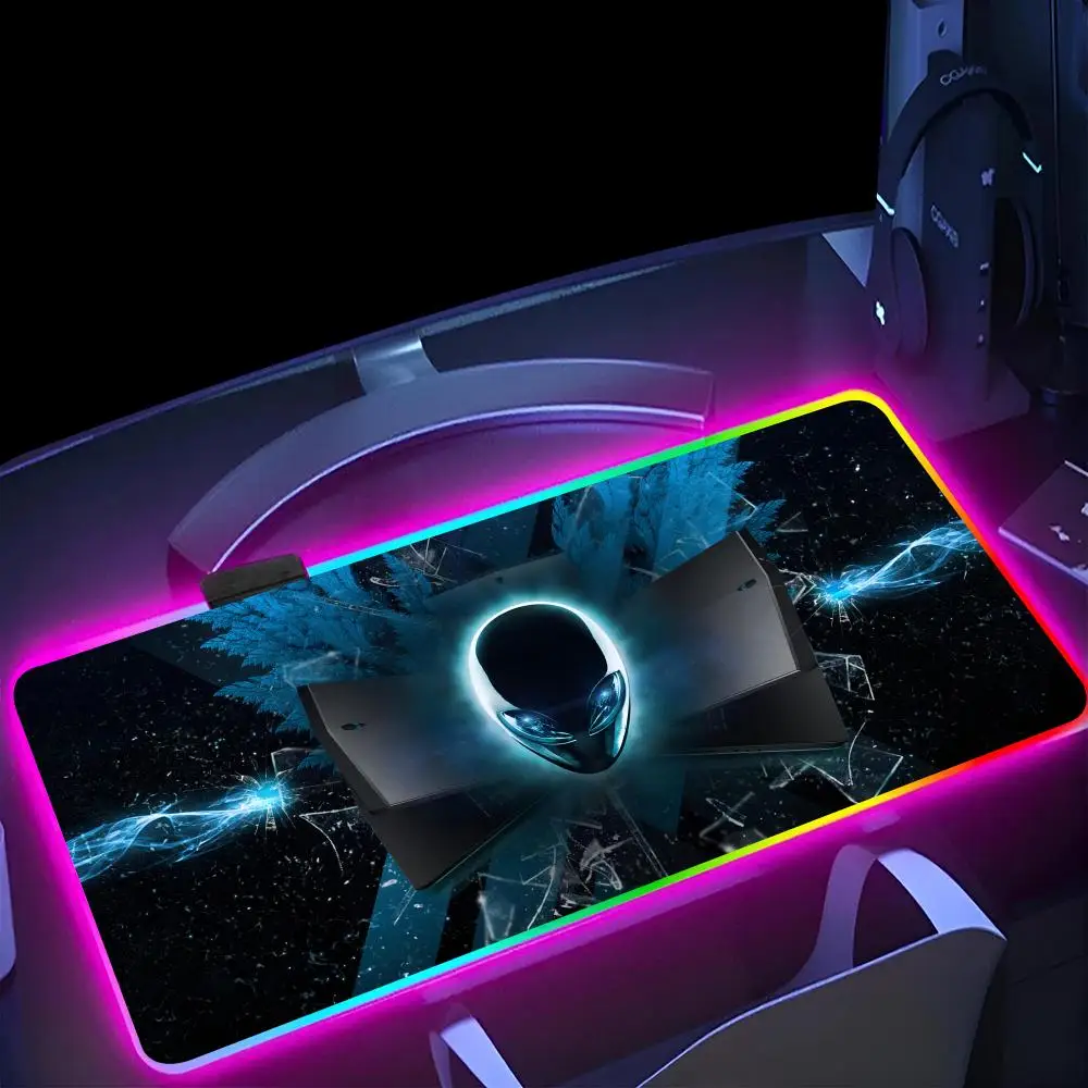 D-Dell A-Alienwares Mouse Pad RGB Pc Mouse Pad Mousepad LED Glowing ...