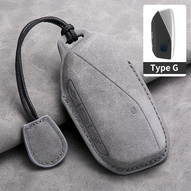 Leather Car Remote Key Case Cover Shell For BMW I7 X7 G07 LCI IX I20 X1 ...
