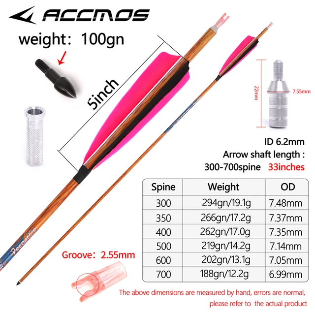 Accmos Arrows Carbon Arrows Spine 350 400 500 600 700 800 900 Shaft ...