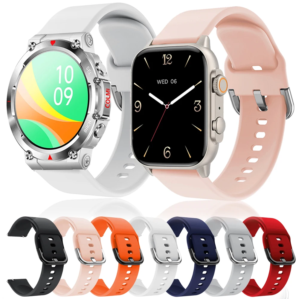 20mm-22mm-Replacement-Watch-Strap-For-COLMI-P71-Silicone-Bracelet-For ...