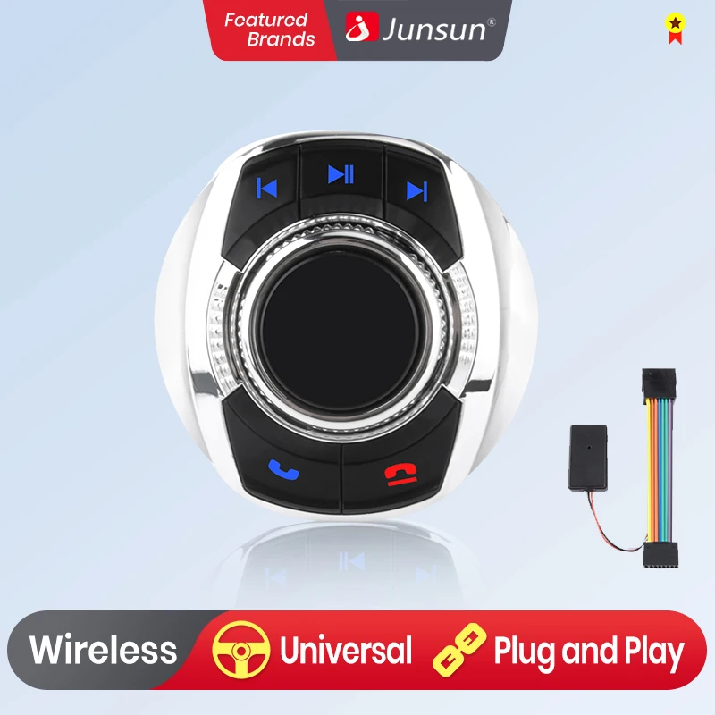 Junsun Universal Car Wireless Steering Wheel Control Button for for ...