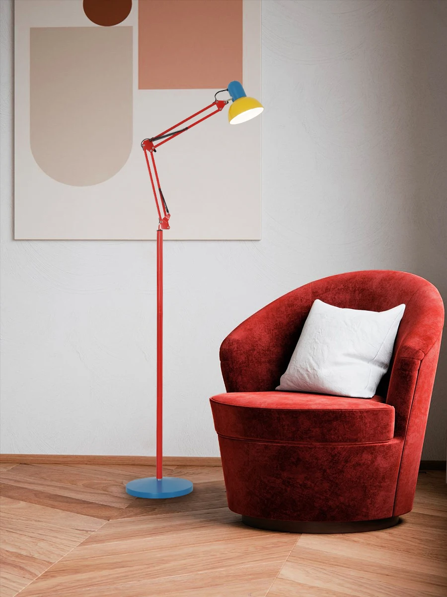 Colorful-Metal-Long-Arm-Floor-Lamp-Retractable-and-Rotatable-Station ...
