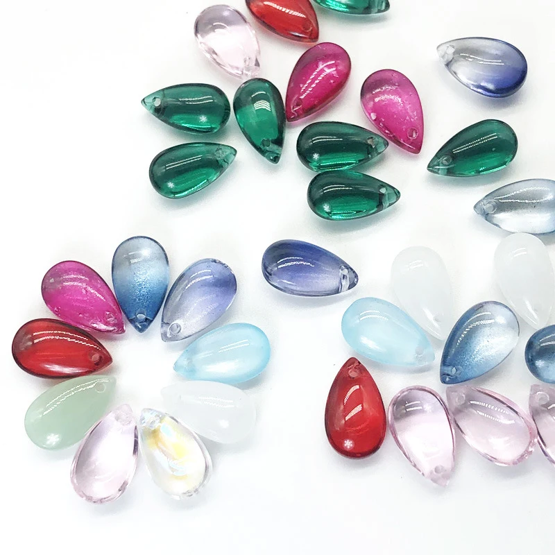 6x9mm Water Drop Shape Czech Glass Beads Transparent Crystal Loose ...