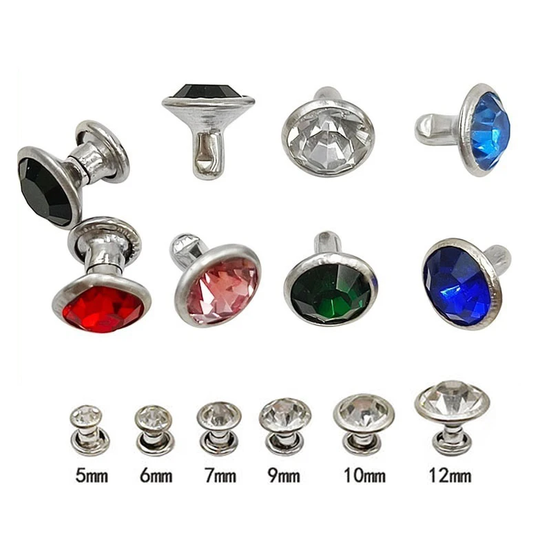 Crystal Trim Rivets Rhinestone Diamond Studs For DIY Crafts punk ...