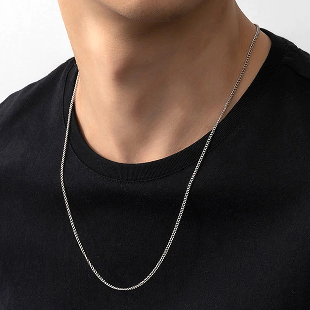 Stainless-Steel-Chain-Necklace-for-men-Long-Chain-Choker-Men-Collar ...