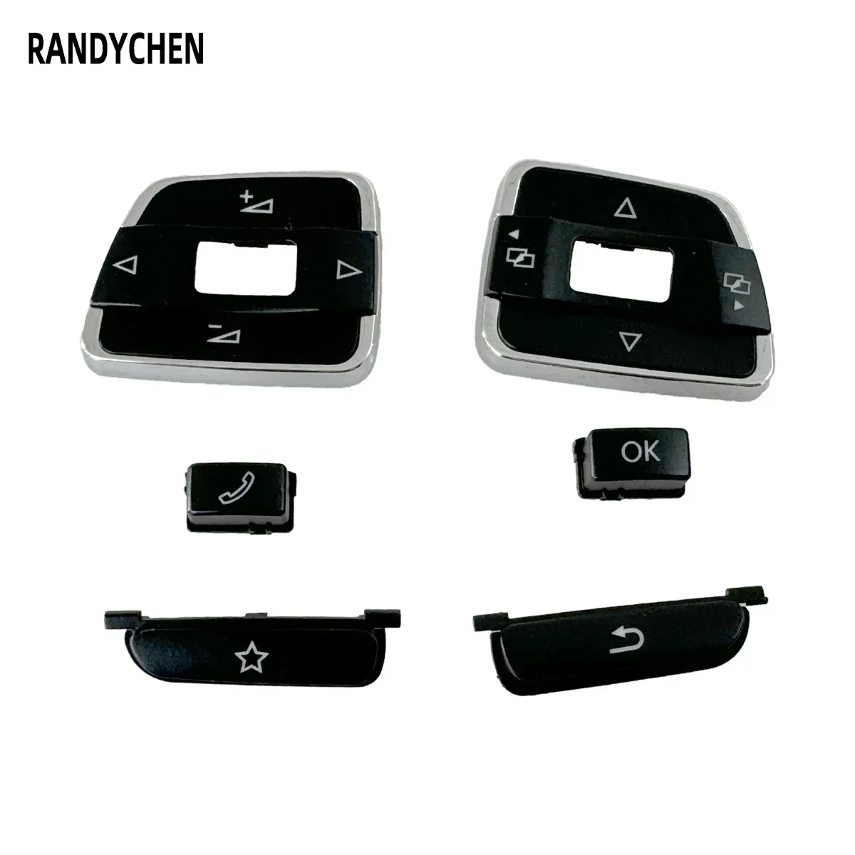 x1 Multifunctional Steering Wheel Switch Control Button Cover Cap Trim ...