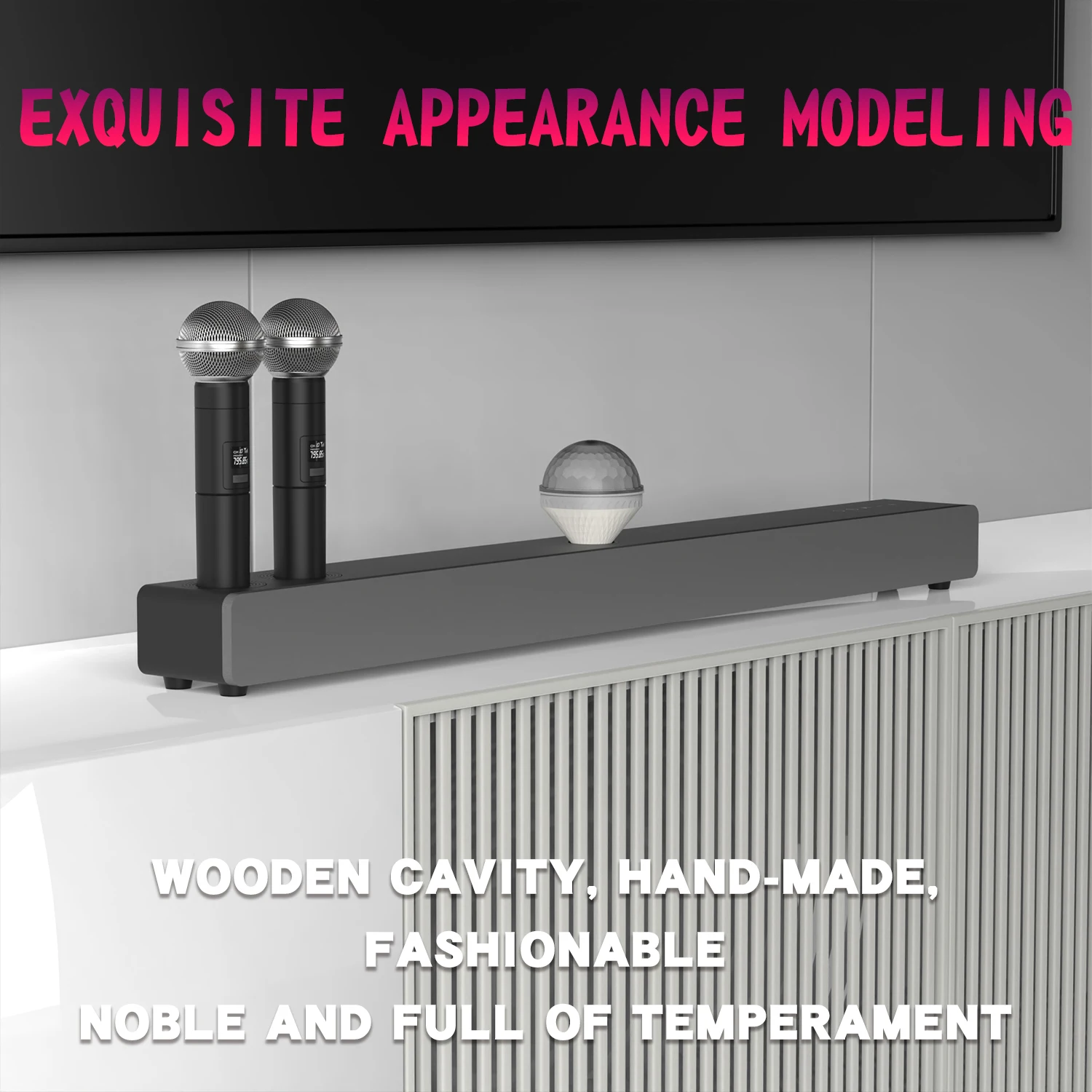 TV-Soundbar-With-Wireless-microphone-Wired-and-Wireless-Bluetooth-5-0 ...