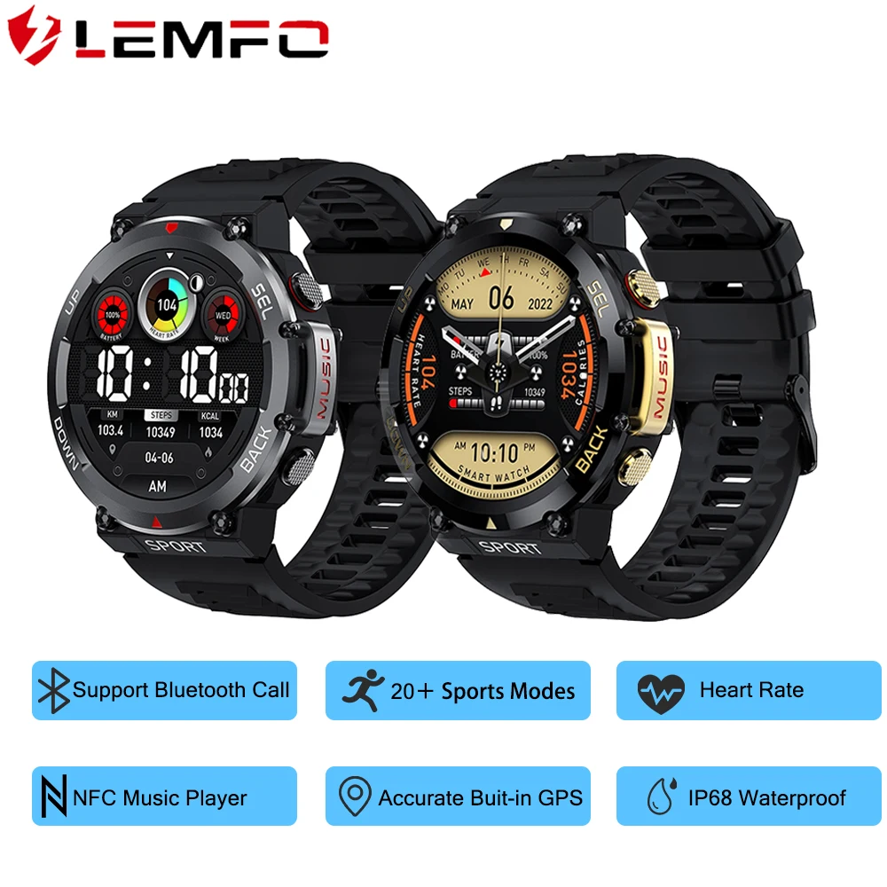 LEMFO-LF33-Smart-Watch-Men-AMOLED-Full-Screen-NFC-Bluetooth-Call-Music ...