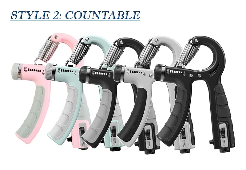 Hand Grip Exerciseur,Poignées réglables avec ressort de,force des ...