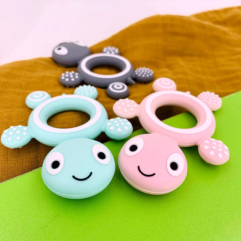 Baby Teether Food Grade Turtle | Silicone Teether Baby Necklace - Bpa ...
