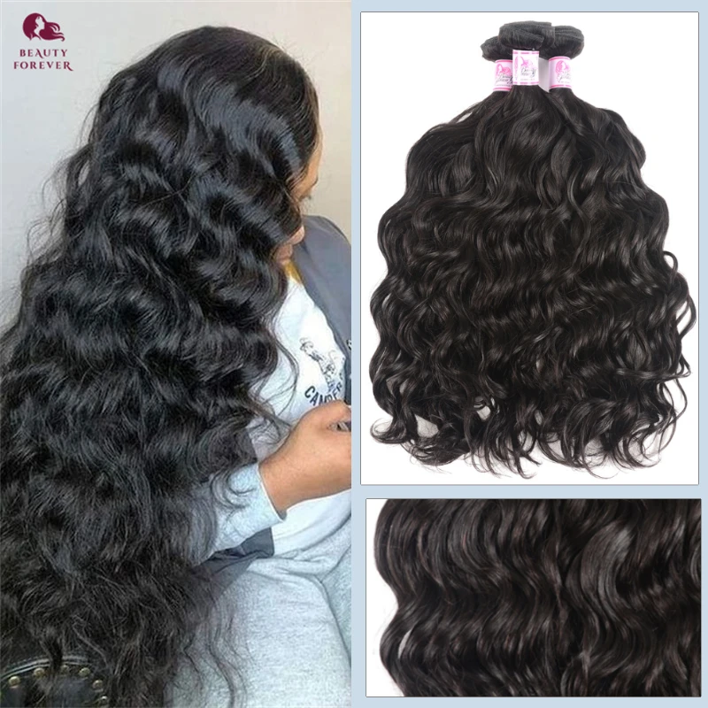 Beautyforever-Natural-Wave-Virgin-Human-Hair-Bundles-Brazilian-Wavy ...