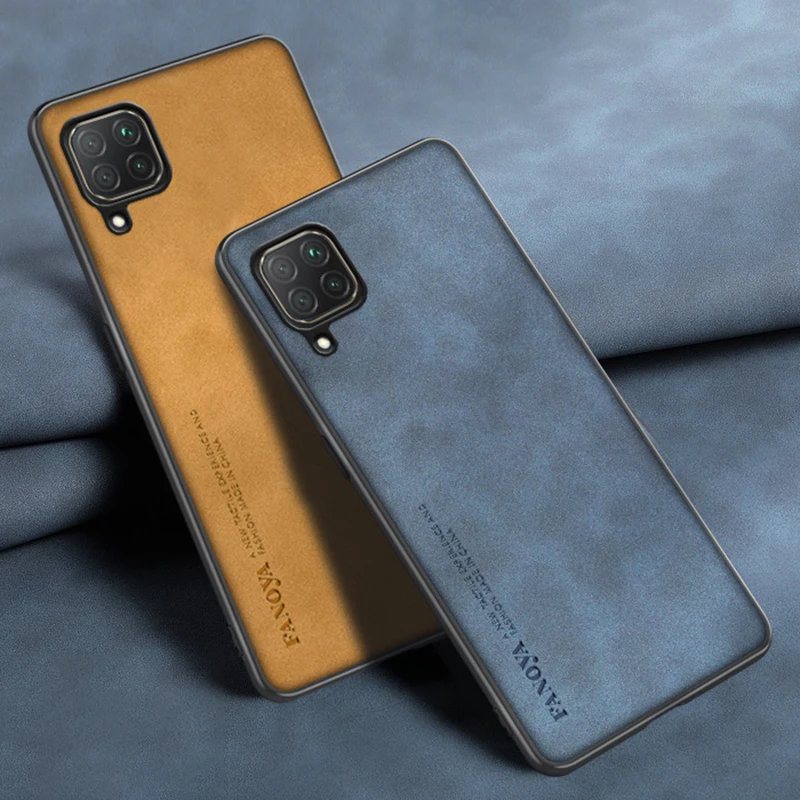 Luxury-PU-Leather-Case-For-Huawei-Nova-7i-Back-Cover-Business-Silicone ...