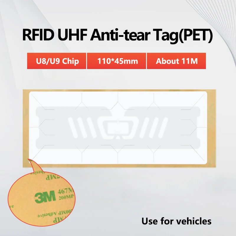 RFID-UHF-vehicle-Anti-tear-Sticker-Label-Tag-18000-6C-860-960MHz-NXP-U8 ...