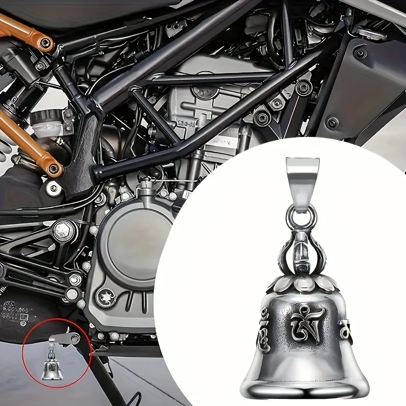 1 piece six-character mantra motorcycle bell pendant key chain, safe ...