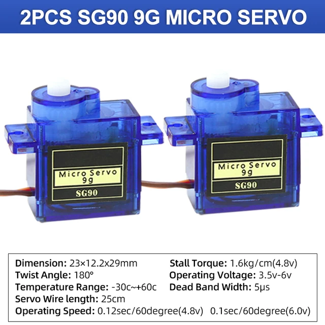 2/4/5/10/20/50/100PCS SG90 SG 90 9G Mini Micro Servo Motor RC Planes ...
