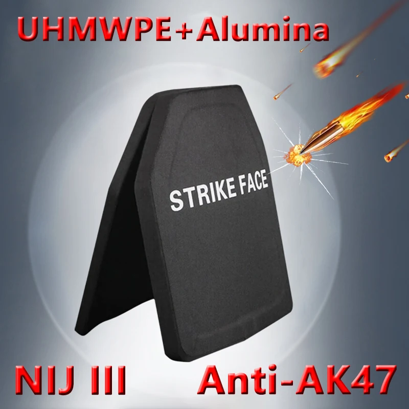 Bulletproof Plate NIJ III Level 3 PE+Alumina Ballistic Tactical Vest ...
