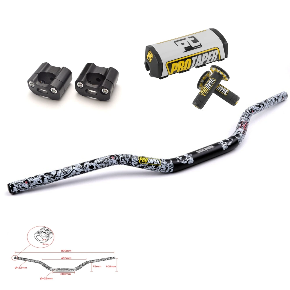 Handlebar-For-PRO-Taper-Pack-Bar-1-1-8-Handle-bar-Pads-Grips-Pit-Pro ...