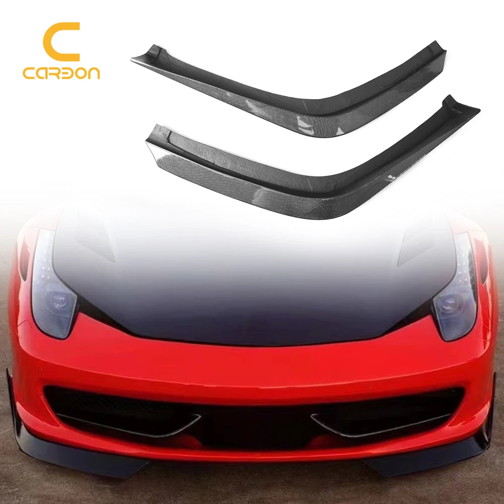 Carbon-Fiber-DMC-Style-Front-Bumper-Spoiler-Lip-Angle-Splitter-Diffuser ...