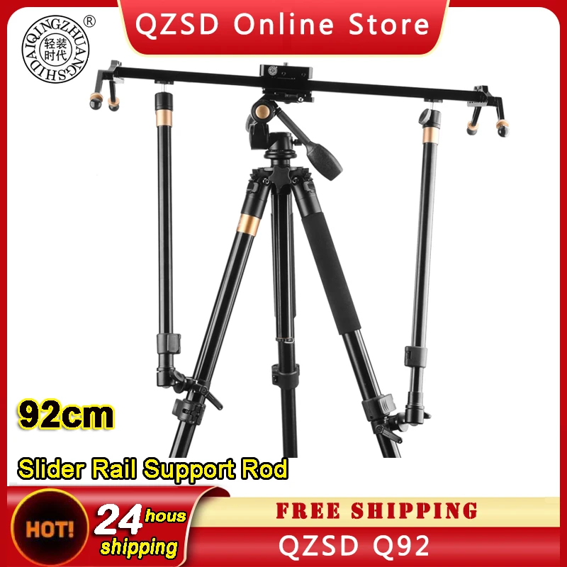 QZSD 카메라 비디오 슬라이더 레일 지지대, 슬라이더 돌리 트랙 사진 DSLR 카메라 안정기 시스템 삼각대 액세서리, 92cm| | - AliExpress