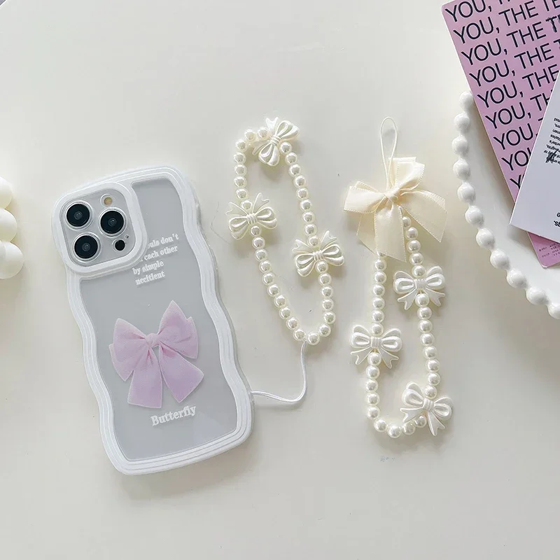 Pearl-Love-Mobile-Phone-Keychain-Cute-Beaded-Phone-Lanyard-Short-Strap ...