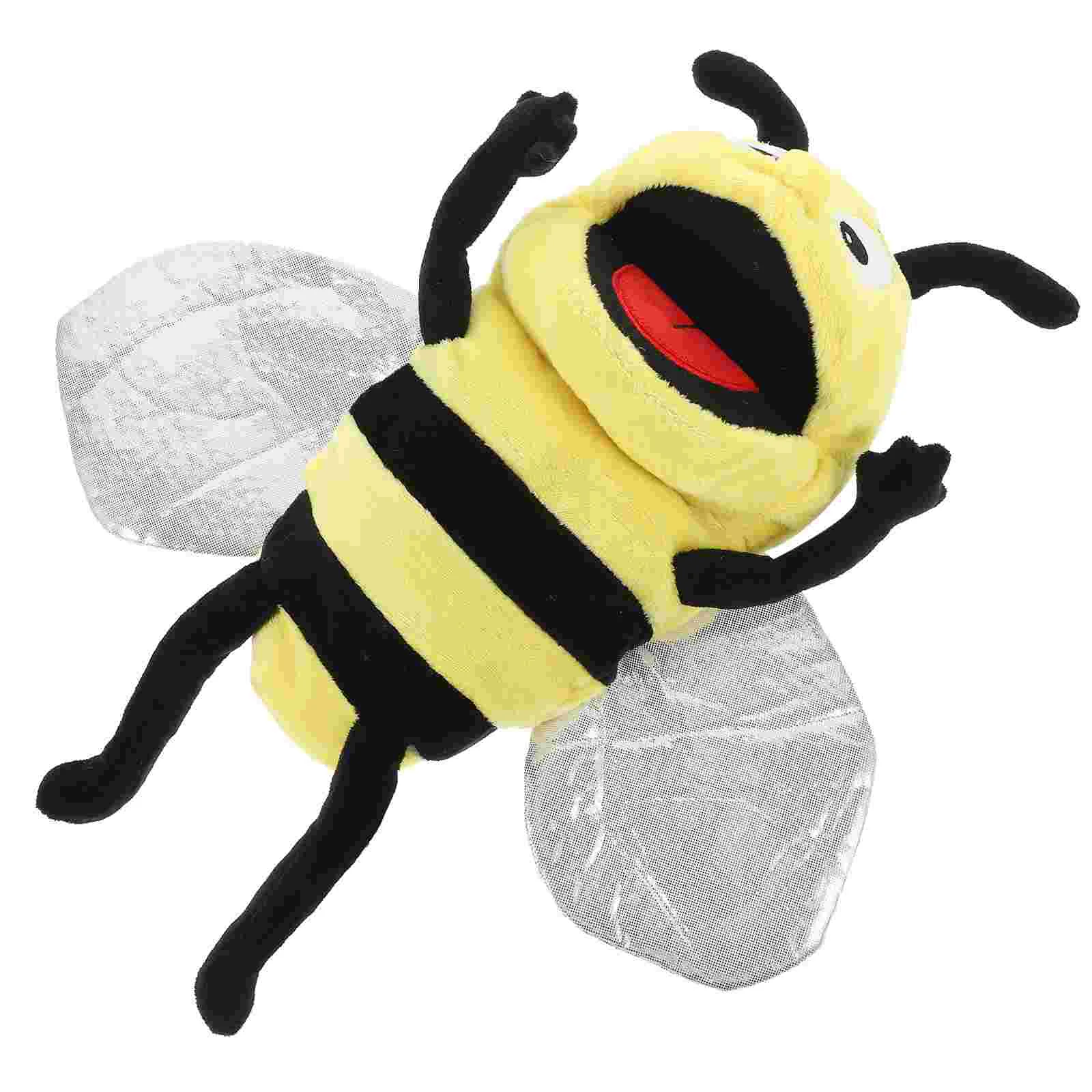 Bee-Hand-Puppet-Interactive-Cartoon-Animals-Plushie-Finger-Puppets-Toy ...