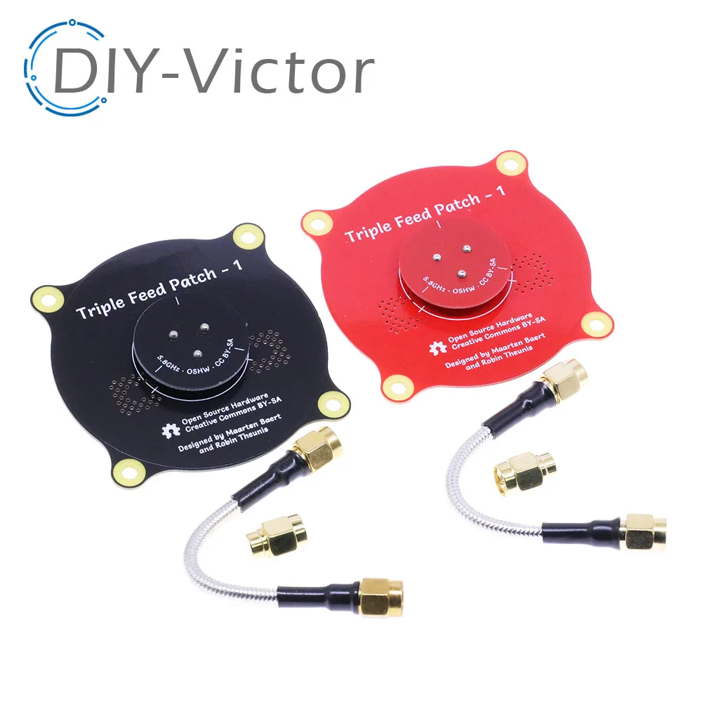 5.8GHz 9.4dBi Triple Feed Patch Antenna SMA/RP SMA Directional Circular ...