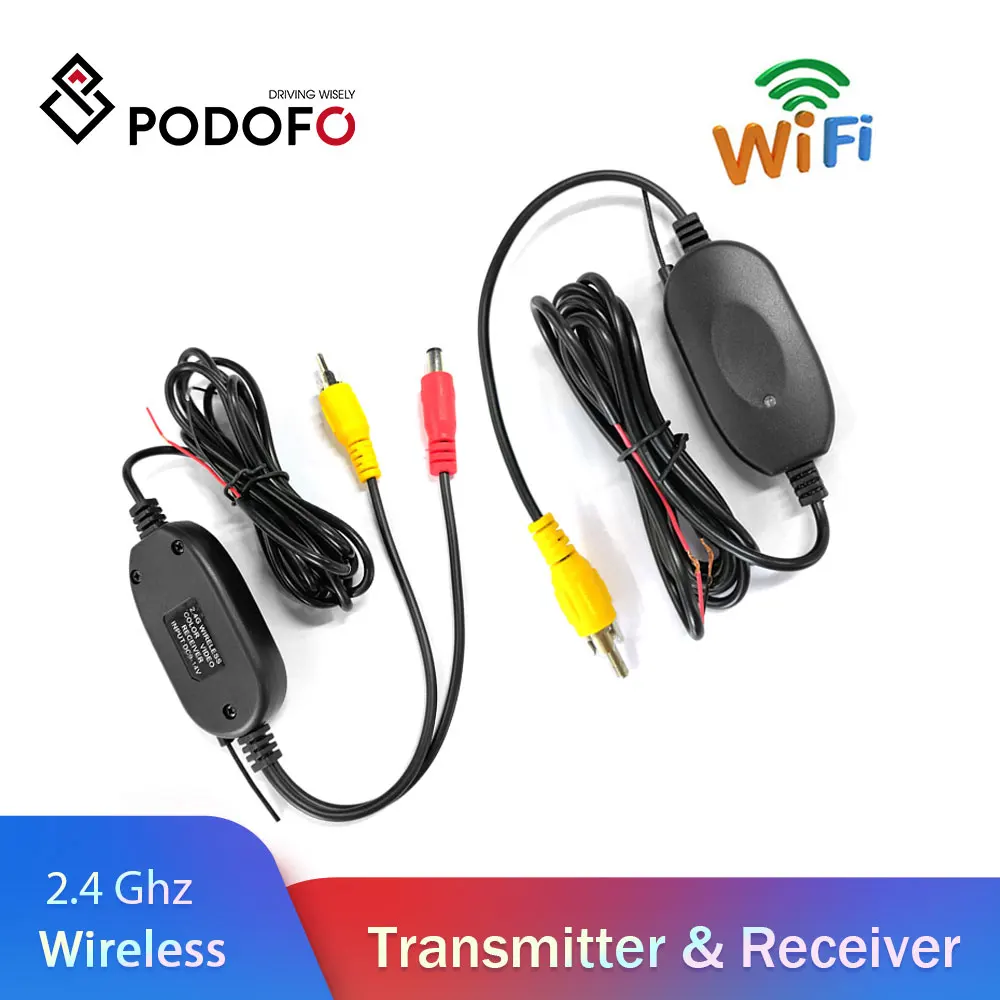 Podofo Car Rear View Camera Wifi Wireless Wiring Kit 2.4GHz DC 12V ...