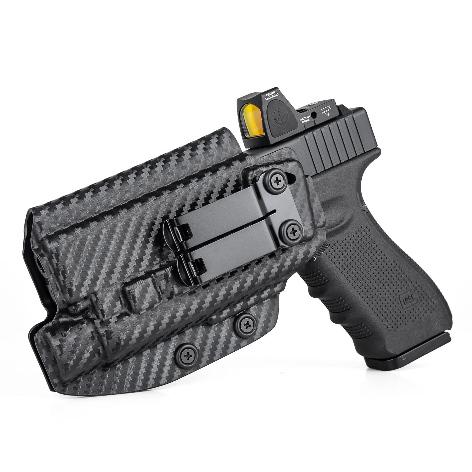 IWB Kydex Holster for Glock 17 19 19X 22 23 31 32 45 with Olight PL-2 ...
