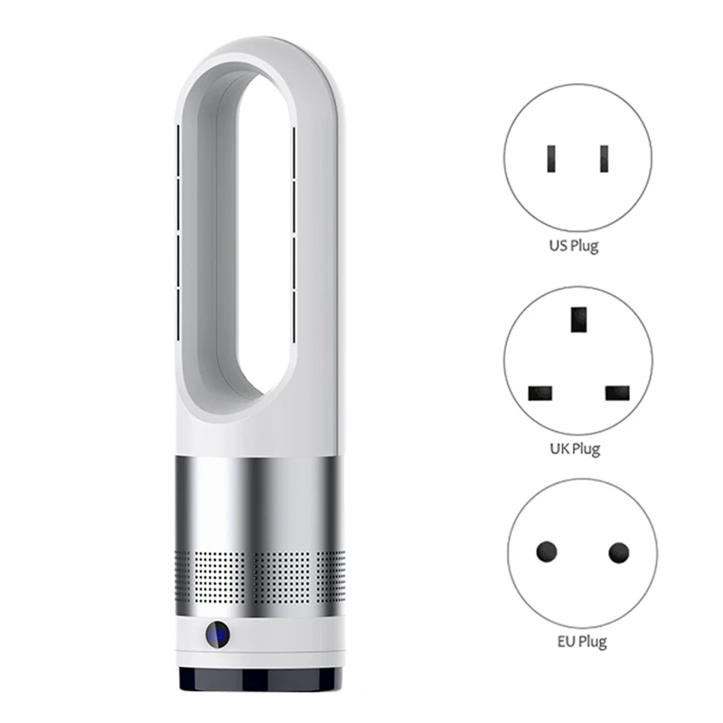 Hot-18-Inch-Bladeless-Fan-Cold-And-Warm-2-In-1-Heater-Fan-With-Remote ...