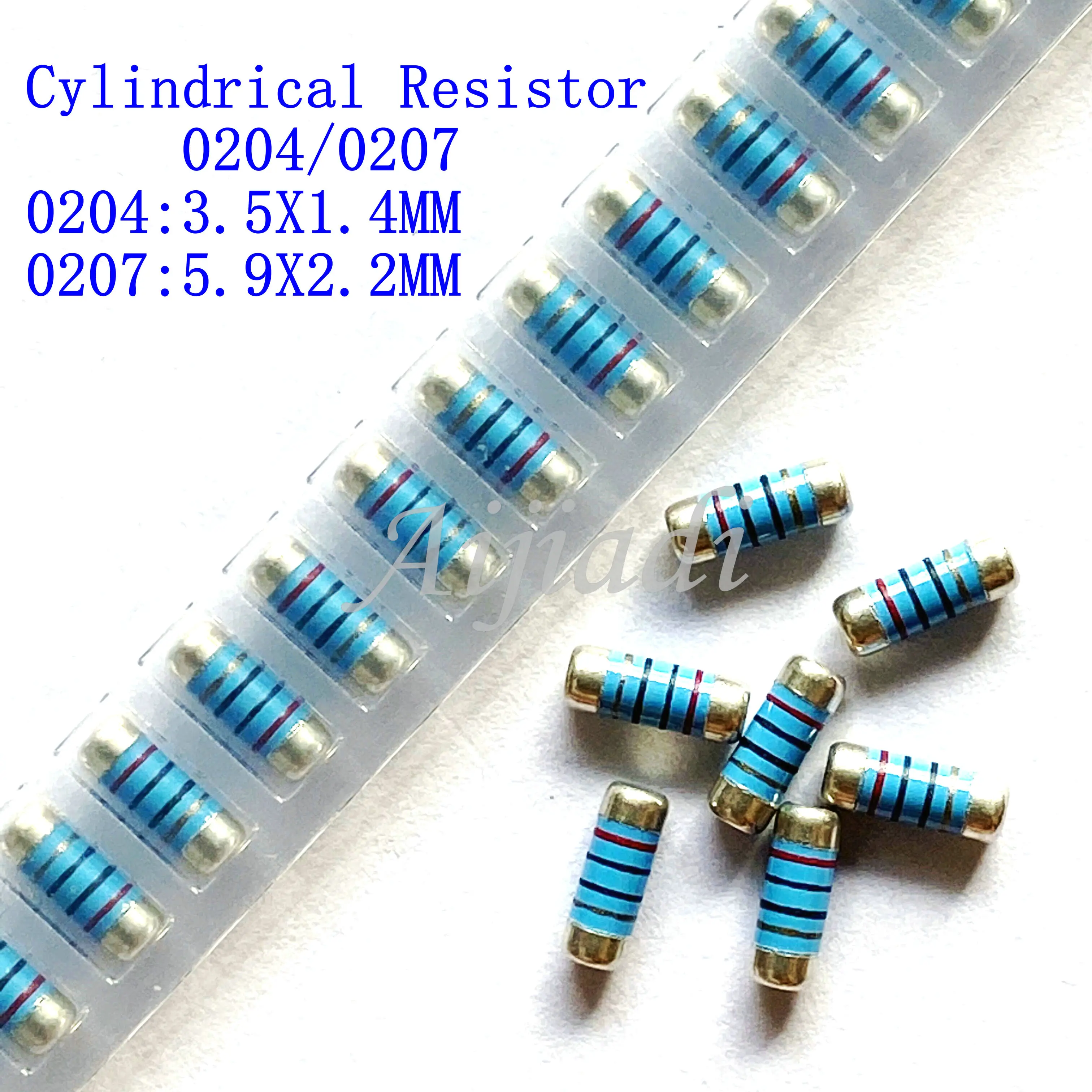 50pcs Smd Melf Resistor 0207 0r 1r 10r 20r 47r 100r 470r 1k 2k 4.7k 10k ...
