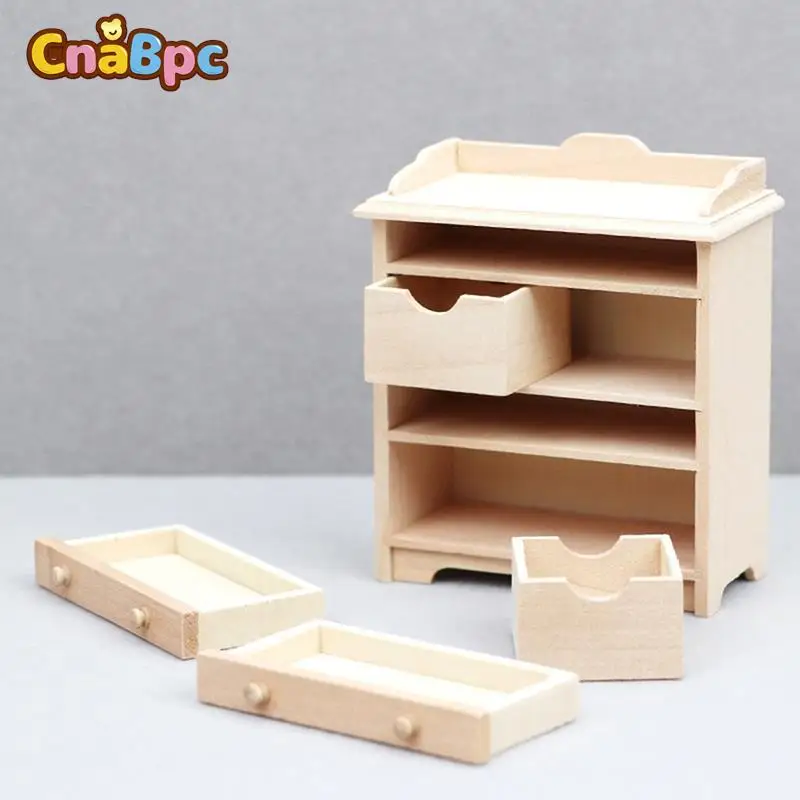 1-12-Dollhouse-Miniature-Wooden-Cabinet-Storage-Rack-Shelf-Lockers-Mini ...