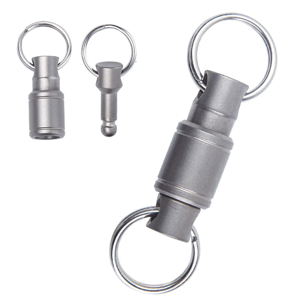 Titanium-Alloy-Keychain-Detachable-Car-Key-Holder-360-Swivel-Quick ...