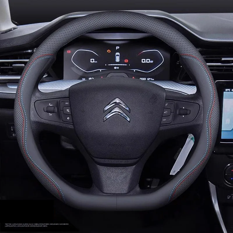 nappa-leather-car-steering-wheel-cover-for-citroen-elysee-c3-c4-c5 ...