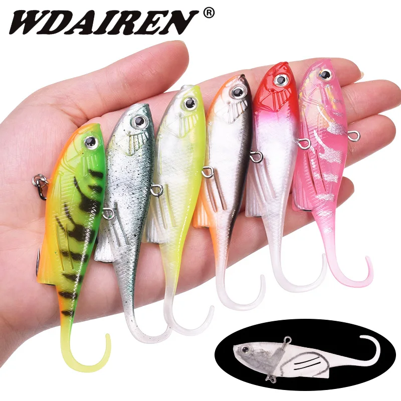 1Pcs-Noise-Stick-Vibrate-Tail-Fishing-Lure-Silicone-Soft-Bait-9cm-14-5g ...