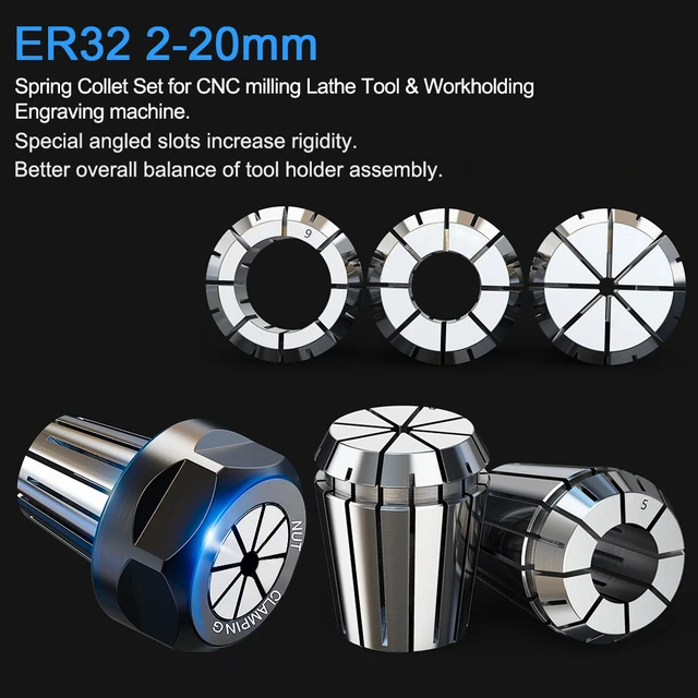 ER-20 Collet For Engraving Machine Tool Uxcell ER20 Spring Collet 6mm ...