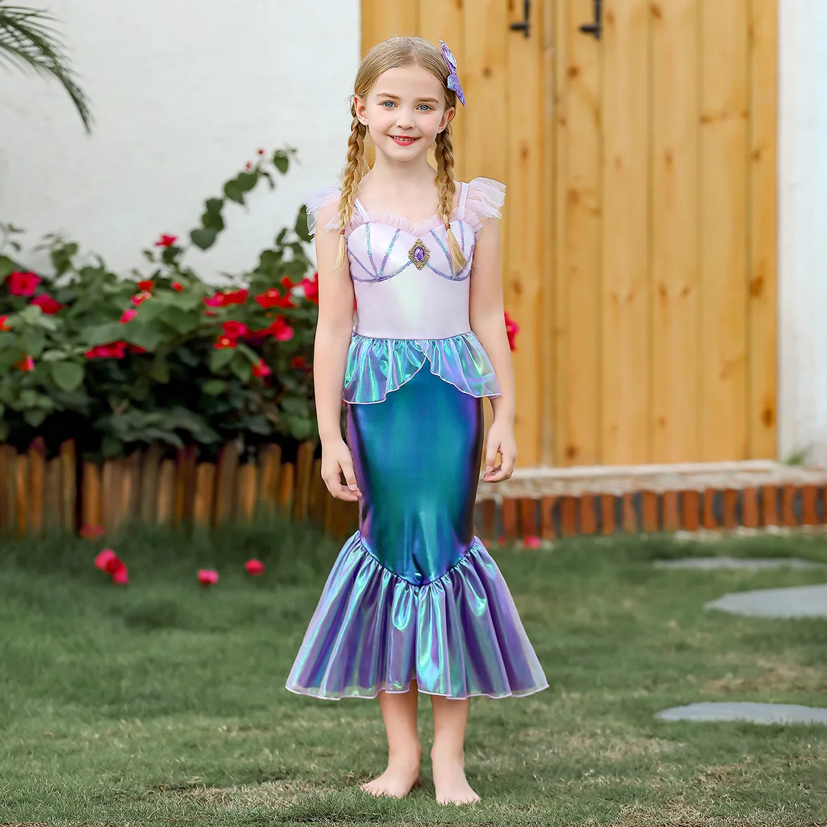 Little Mermaid Costume For Girls Ariel Mermaid Dress For Ggirls Cosplay Carnival Birthday Party 2023 Summer New Princess Costume Kids Cospaly Dresses AliExpress