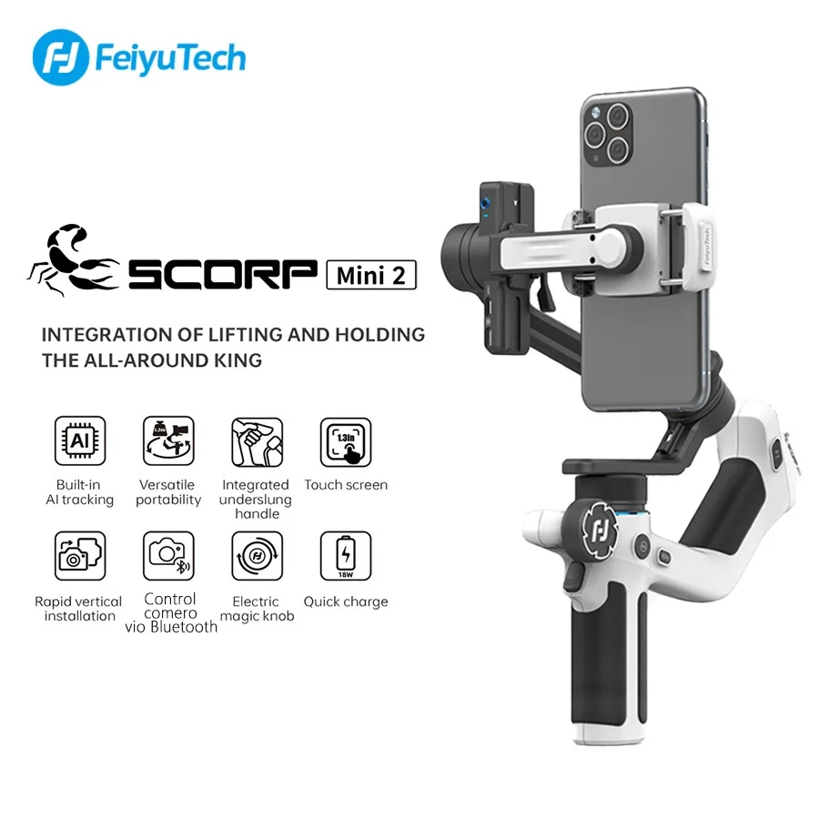 FeiyuTech-SCORP-Mini-2-All-in-One-3-Axis-Handheld-Gimbal-Stabilizer-for ...