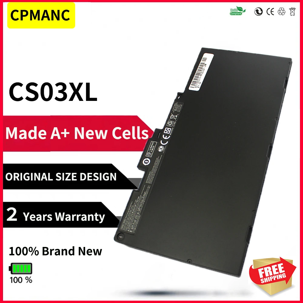 CPMANC CS03XL Laptop Battery 11.4V 46.5Wh for HP EliteBook 745 G3, 840 ...