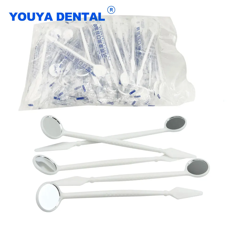90pcs/bag Disposable Dental Mouth Mirror Oral Exam Reflector Checking ...