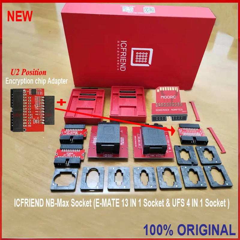 NEW NB-Max UFS 4 IN1 Socket(UFS And eMMC 13 IN Socket )+Ic Friend Easy ...